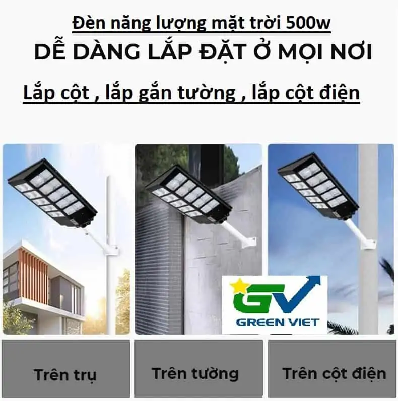 Đèn năng lượng mặt trời DTL500.1- GREEN VIỆT
